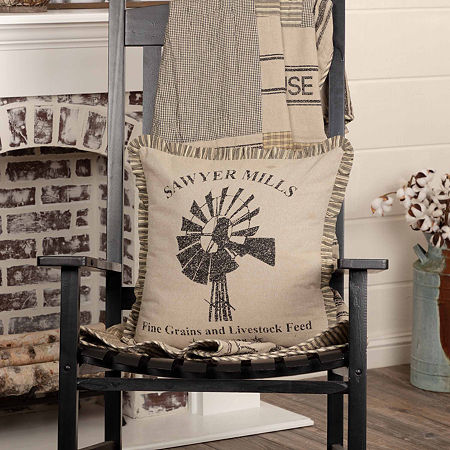 Click here for VHC Brands Miller Farm Windmill 18x18 Throw Pillow... prices