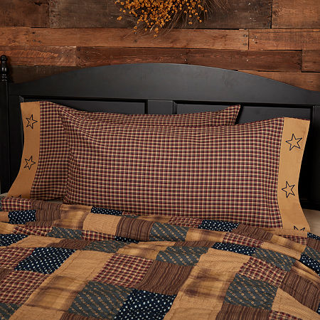 Click here for VHC Brands Patriotic Patch Pillowcases  One Size... prices
