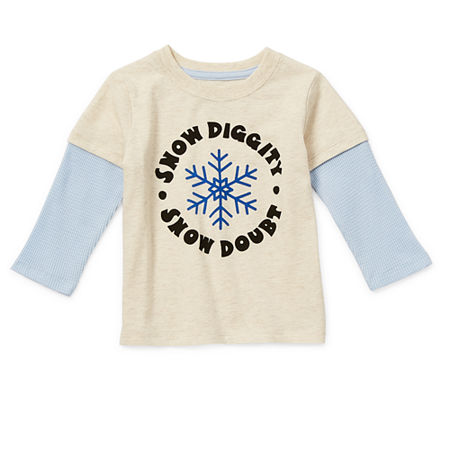 Click here for Okie Dokie Baby Boys Crew Neck Long Sleeve Regular... prices