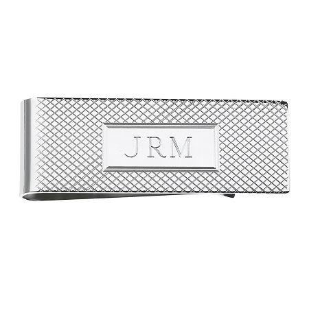Click here for Personalized Grid Pattern Money Clip  One Size  Gr... prices