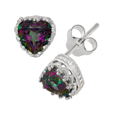 Click here for Genuine Mystic Green Topaz Sterling Silver Earring... prices