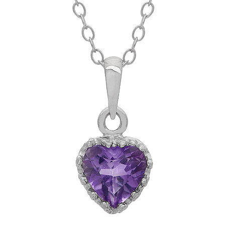 Click here for Genuine Amethyst Sterling Silver Pendant Necklace... prices