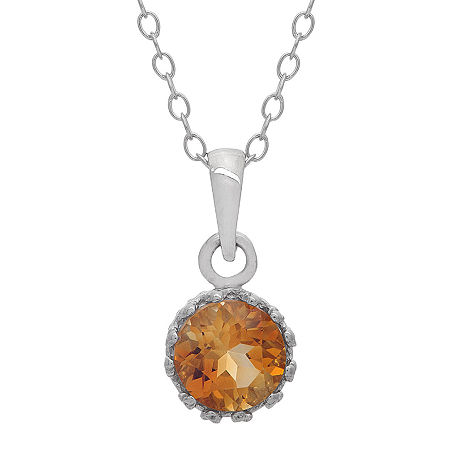 Click here for Genuine Citrine Sterling Silver Pendant  One Size... prices