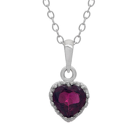 Click here for Genuine Garnet Sterling Silver Pendant  One Size... prices