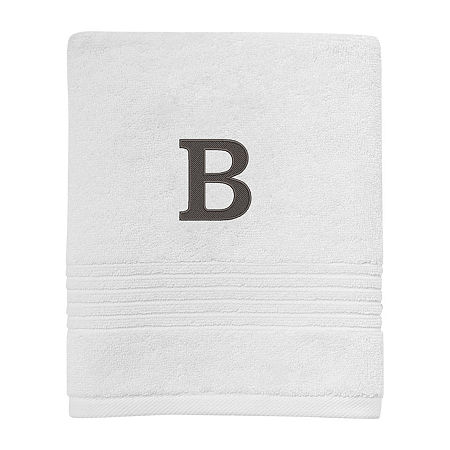 Avanti Block Monogram Initial Cotton Hand Towel  16 x 30 - White B
