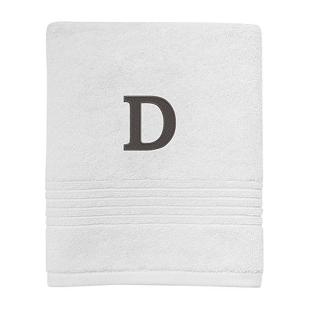 Avanti Block Monogram Initial Cotton Hand Towel  16 x 30 - White D