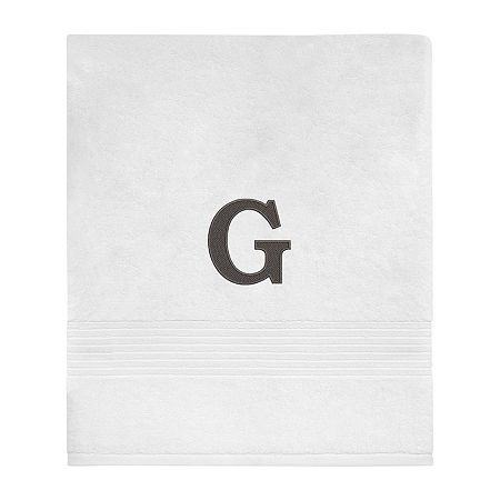 Avanti Block Monogram Initial Cotton Hand Towel  16 x 30 - White G