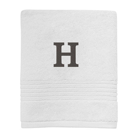 Avanti Block Monogram Initial Cotton Hand Towel  16 x 30 - White H