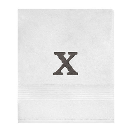 Click here for Avanti Block Monogram White/Grey Bath Towel Collec... prices