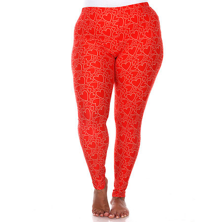 Click here for Plus Size White Mark High-Rise Heart Print Legging... prices