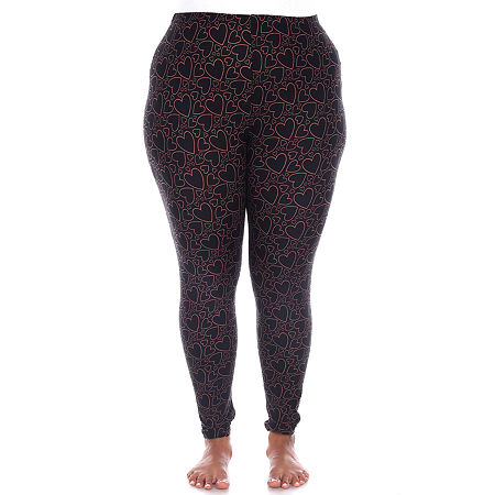 Click here for Plus Size White Mark High-Rise Heart Print Legging... prices