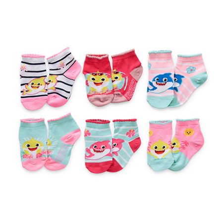 Click here for Toddler Girls Multi-Pack 6 Pair Baby Shark Quarter... prices