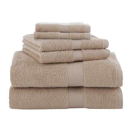 Martex 100 Ringspun Cotton 6-Pc. Towel Set - Sand