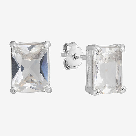 Click here for Silver Treasures Crystal Sterling Silver 8.3mm Stu... prices
