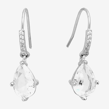 Click here for Silver Treasures Womens Crystal Sterling Silver Dr... prices