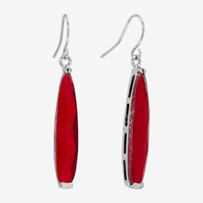 Sparkle Allure Womens Crystal Pure Silver Over Brass Drop Earrings ...