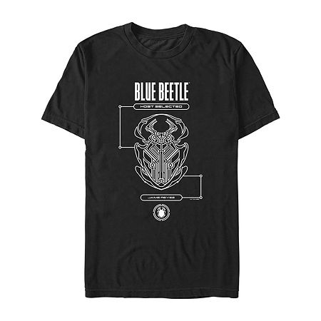 Click here for Mens Crew Neck Short Sleeve Blue Beetle Graphic T-... prices