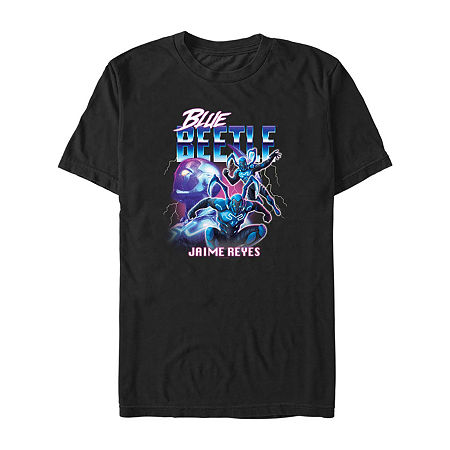 Click here for Mens Crew Neck Short Sleeve Blue Beetle Graphic T-... prices