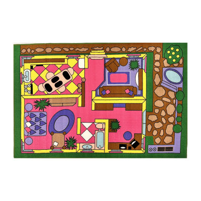 Dollhouse Indoor Rectangular Area Rug