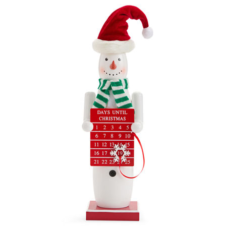 Click here for North Pole Trading Co. 14in Snowman Advent Wood Ch... prices