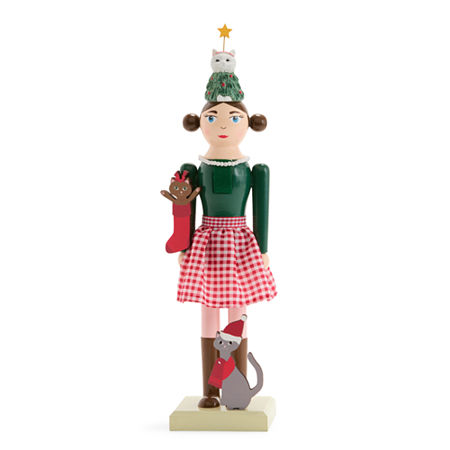 Click here for North Pole Trading Co. 14in Cat Girl Wood Christma... prices