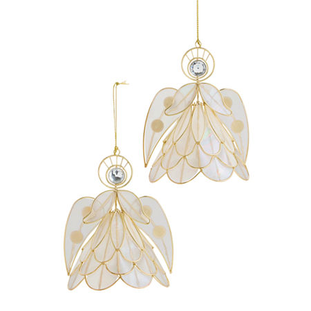 Click here for North Pole Trading Co. Scallop Angel Set 2-pc. Chr... prices