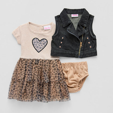 Click here for Little Lass Baby Girls Leopard Dress Set  6-9 Mont... prices