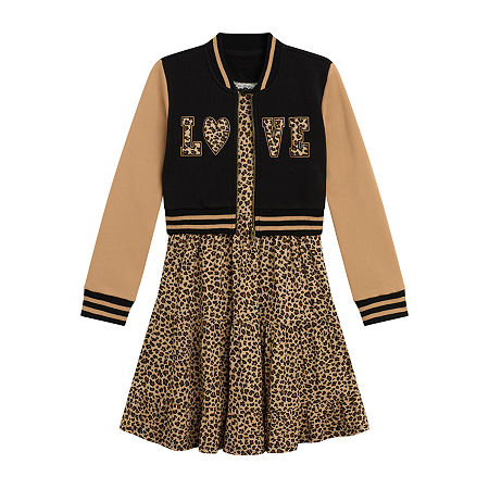 Click here for Knit Works Big Kid Girls Leopard Dress Set  8  Bro... prices