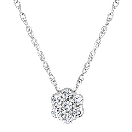 Click here for Diamond Blossom 1/3 CT.T.W. Natural Diamond Sterli... prices