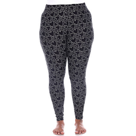 Click here for Plus Size White Mark High-Rise Heart Print Legging... prices