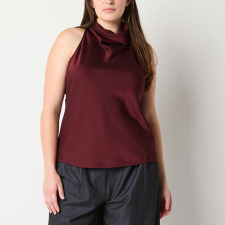 Click here for Worthington Womens Sleeveless Mock Neck Top  Petit... prices
