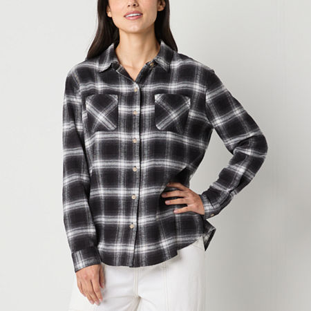 Click here for a.n.a Plaid Womens Long Sleeve Blouse  X-large  Bl... prices