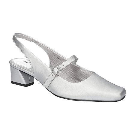 Womens Easy Street Cameo Square Toe Slingback Pumps