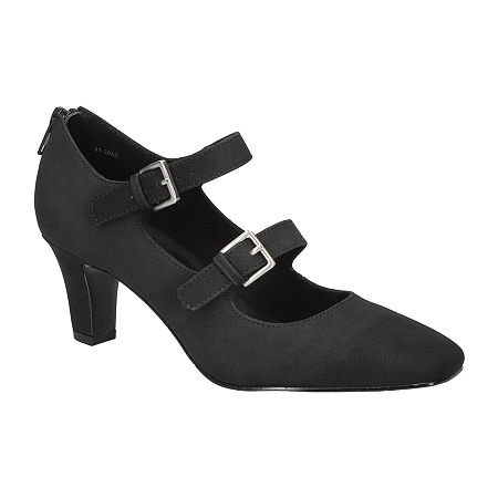 Easy Street Womens Willis Mary Jane Pumps - Black Matte