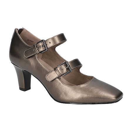 Easy Street Womens Willis Mary Jane Pumps - Pewter