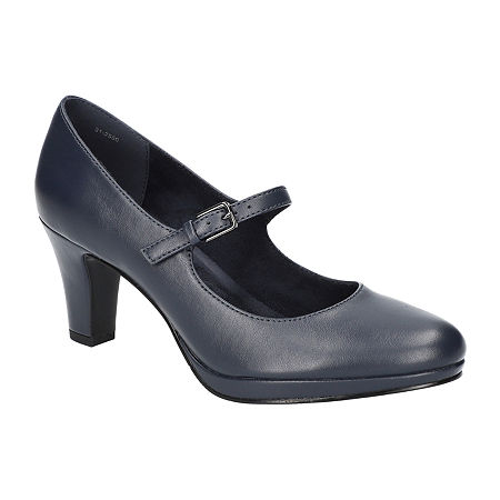 Easy Street Womens Zest Platform Pumps - Navy