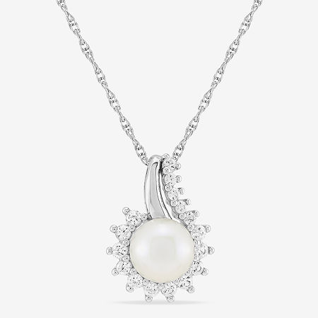 Click here for Womens White Cultured Freshwater Pearl Sterling Si... prices