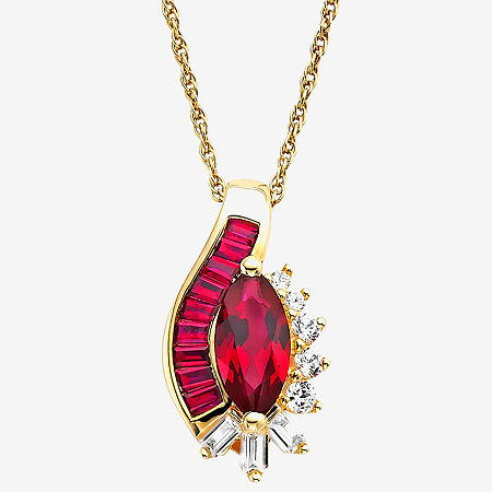 Click here for Lab-Created Ruby and Lab-Created White Sapphire 14... prices