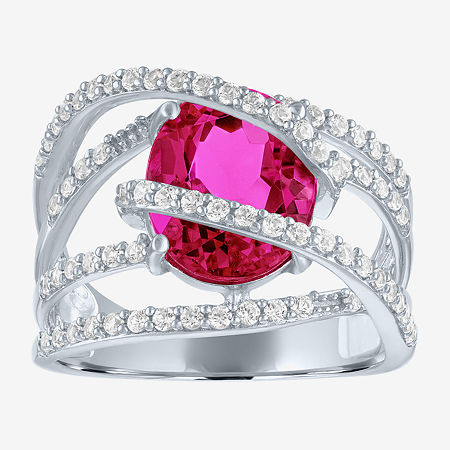 Click here for Womens Lab Created Red Ruby Sterling Silver Cockta... prices