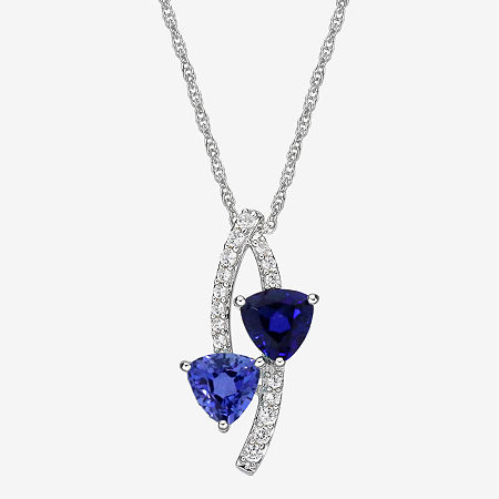 Click here for Womens Gemstone Sterling Silver Triangle Pendant N... prices