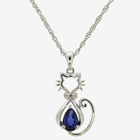 Click here for Womens Lab Created Blue Ceylon Sapphire Sterling S... prices