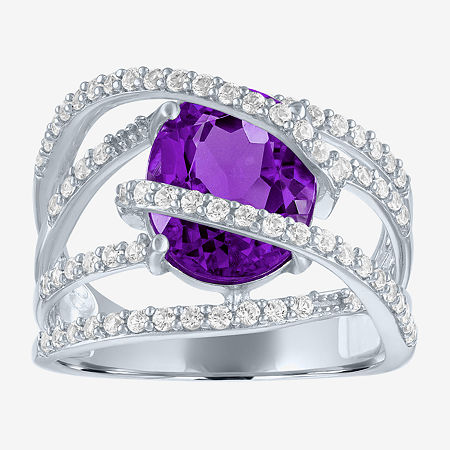 Click here for Womens Genuine Purple Amethyst Sterling Silver Coc... prices