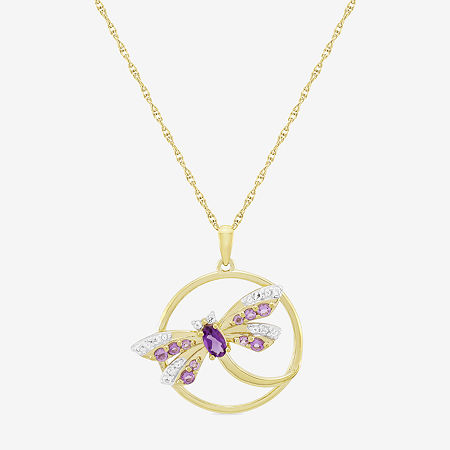 Click here for Dragonfly Womens Genuine Purple Amethyst 14K Gold... prices
