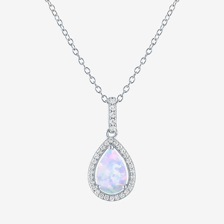 Click here for Yes  Please! Womens Lab Created White Opal Sterlin... prices