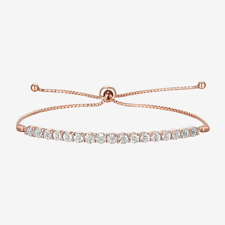 Click here for 1/10 CT. T.W. Natural White Diamond Bolo Bracelet... prices