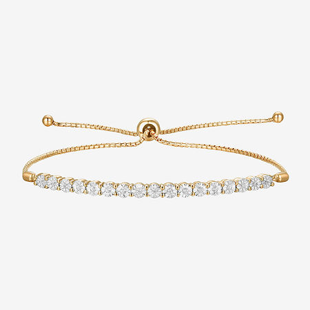 Click here for 1/10 CT. T.W. Natural White Diamond Bolo Bracelet... prices