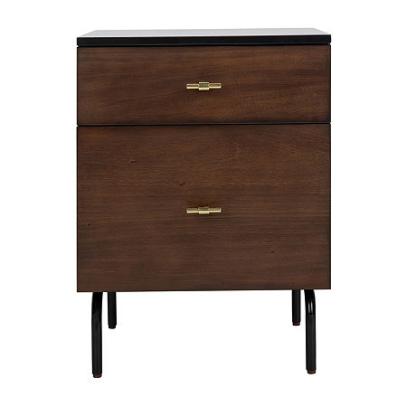 Click here for Genevieve 2-Drawer Nightstand  One Size  Brown prices