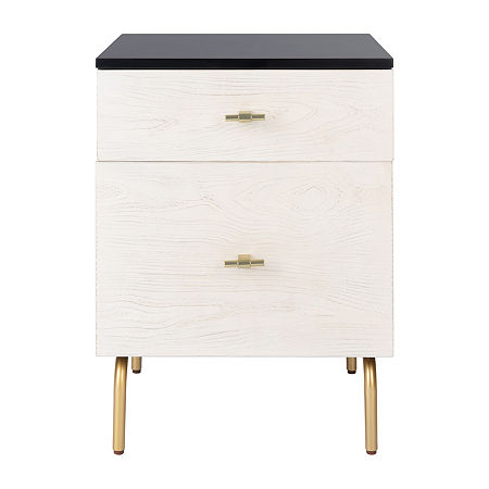 Click here for Genevieve 2-Drawer Nightstand  One Size  White prices