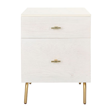 Click here for Genevieve 2-Drawer Nightstand  One Size  White prices