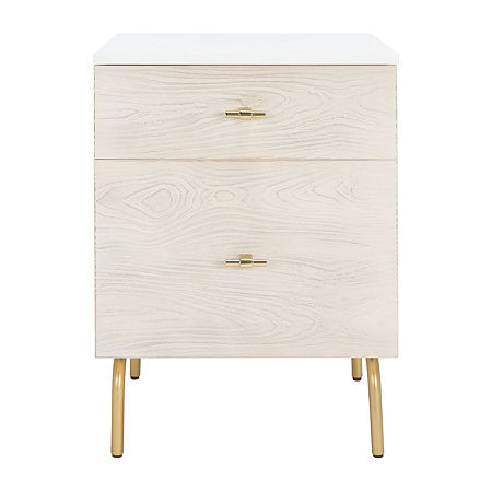 Click here for Genevieve 2-Drawer Nightstand  One Size  White prices
